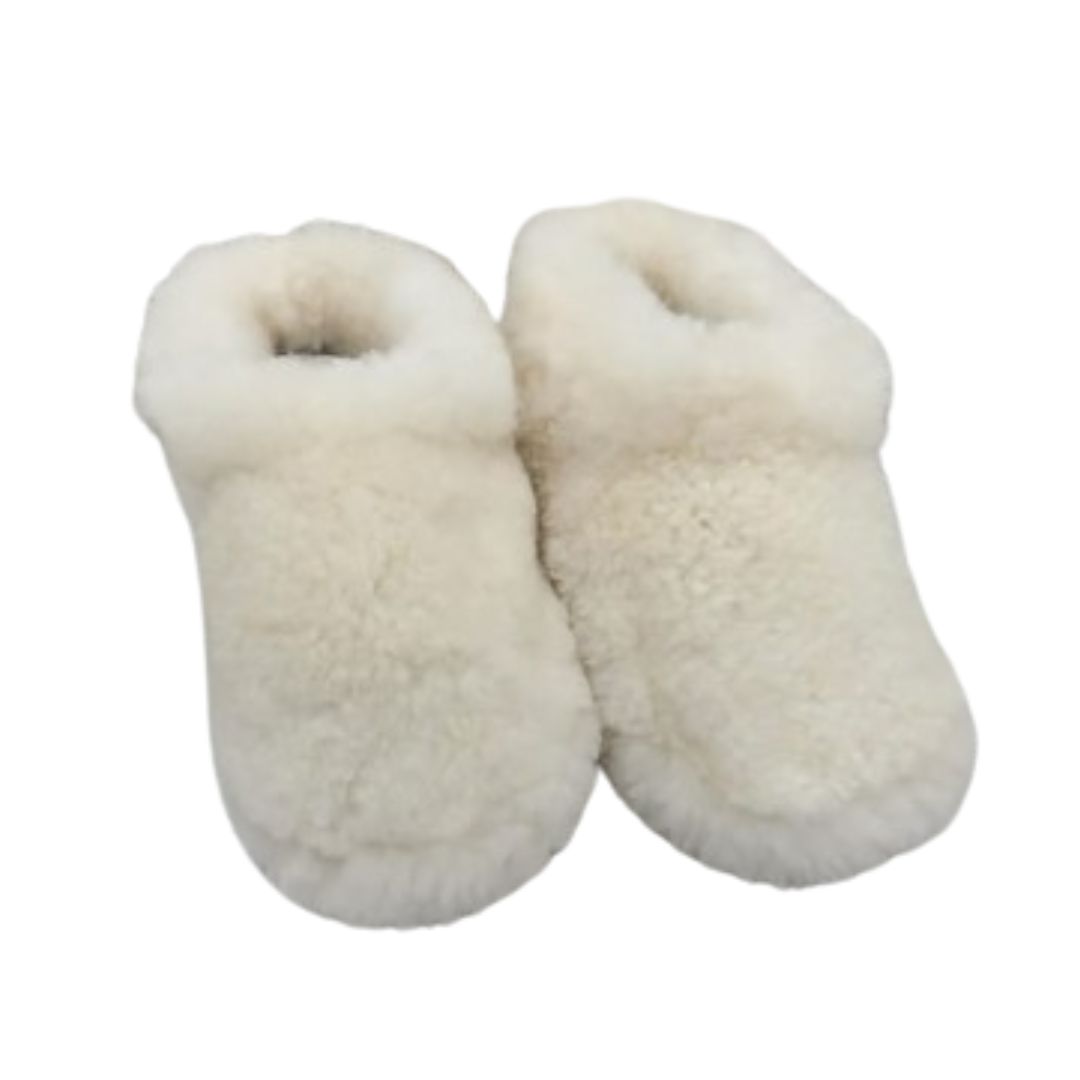 Pantuflas de lana natural de oveja - Rou Chile